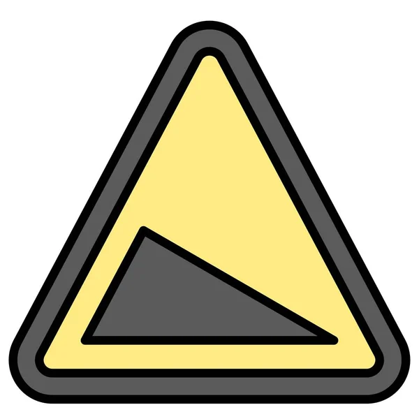 Yellow Triangle Road Sign