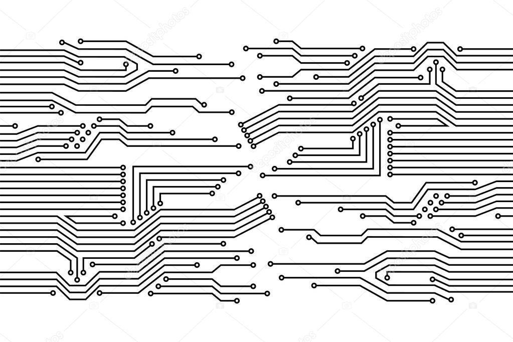 Tablero electrónico. Concepto de sistema de conexión de datos digitales ...