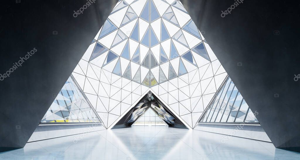 Diseño de forma triangular contemporáneo interior moderno edificio de ...