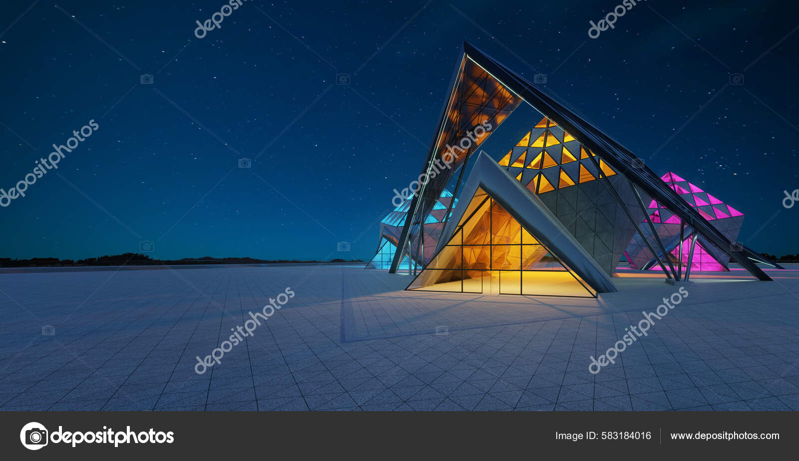 Triangular Pyramid Buildings