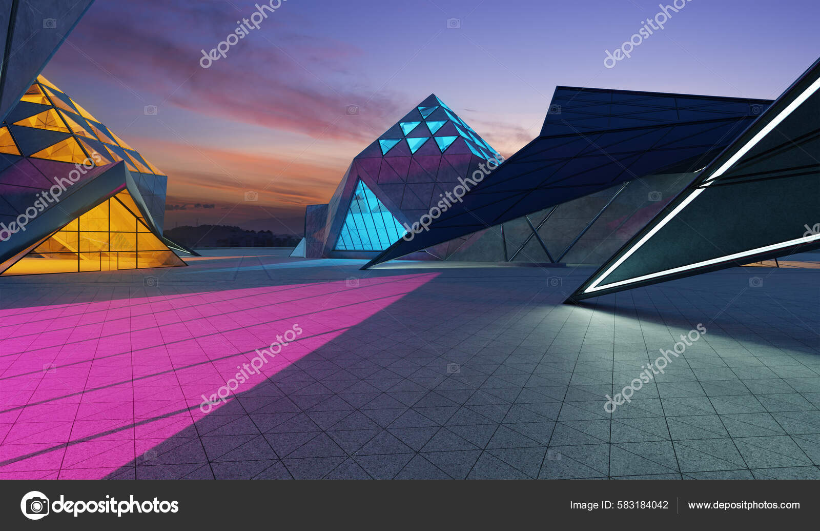 Modern Triangle Building