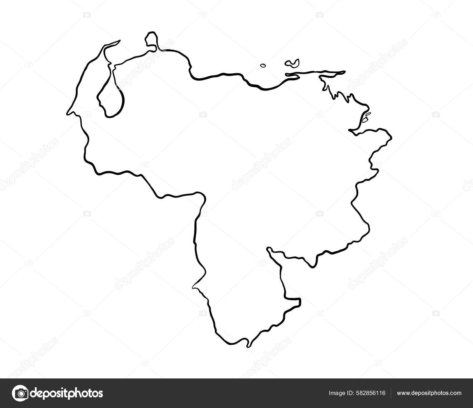 Venezuela Hand Drawn Map Lllustration — Stock Photo © creuxnoir #582856116