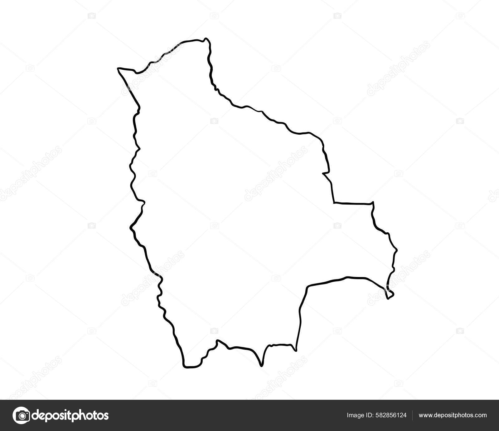 Bolivia Hand Drawn Map Lllustration — Stock Photo © creuxnoir #582856124