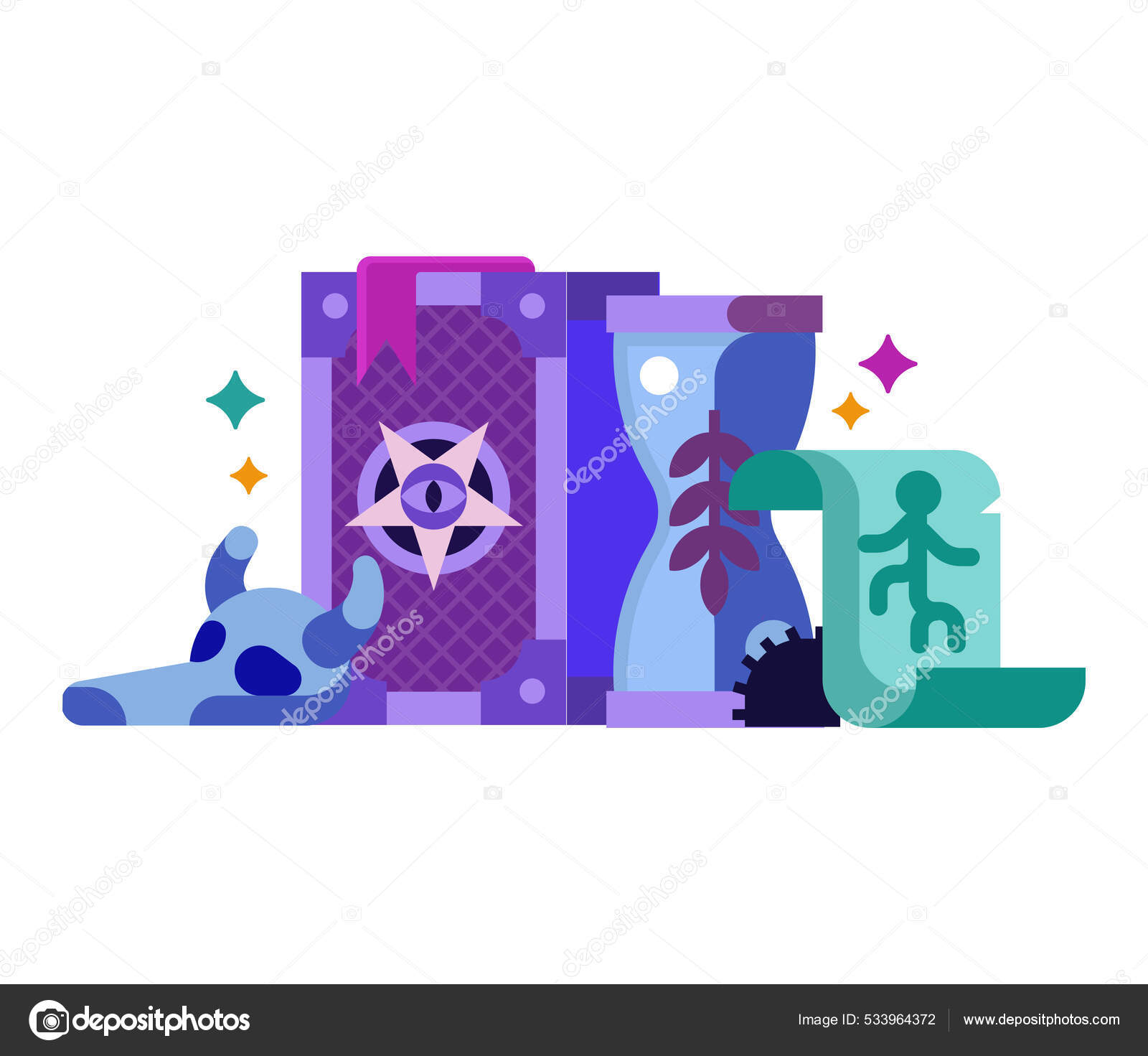 Witchcraft Items and Black Magic Items Stock Vector by ©krugli86@gmail ...