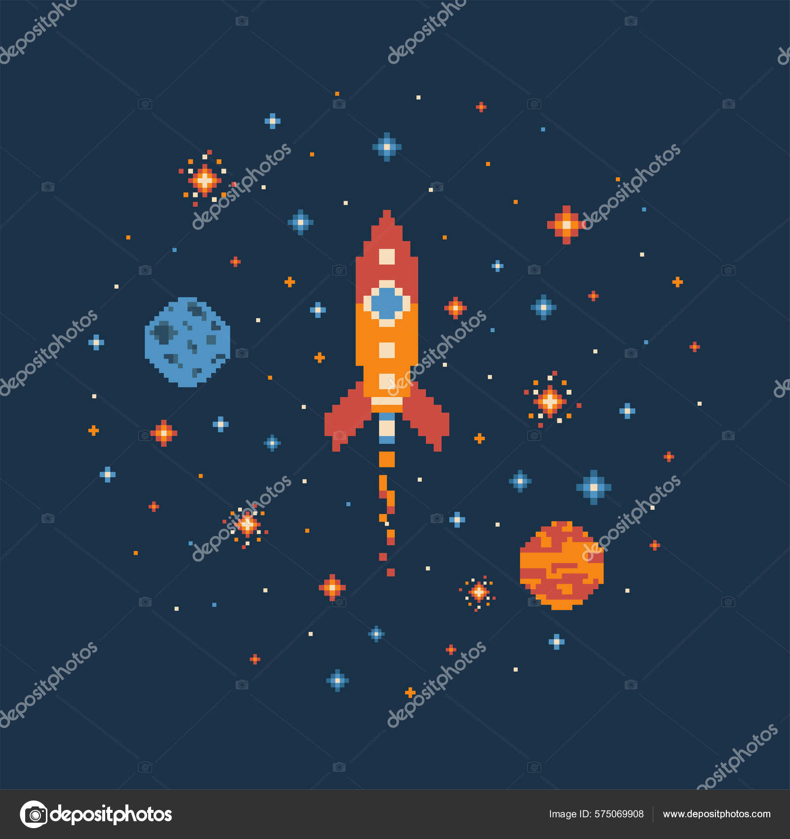 Bit Galaxia Y El Espacio Las Estrellas De Un Planeta Y Una Galaxia En