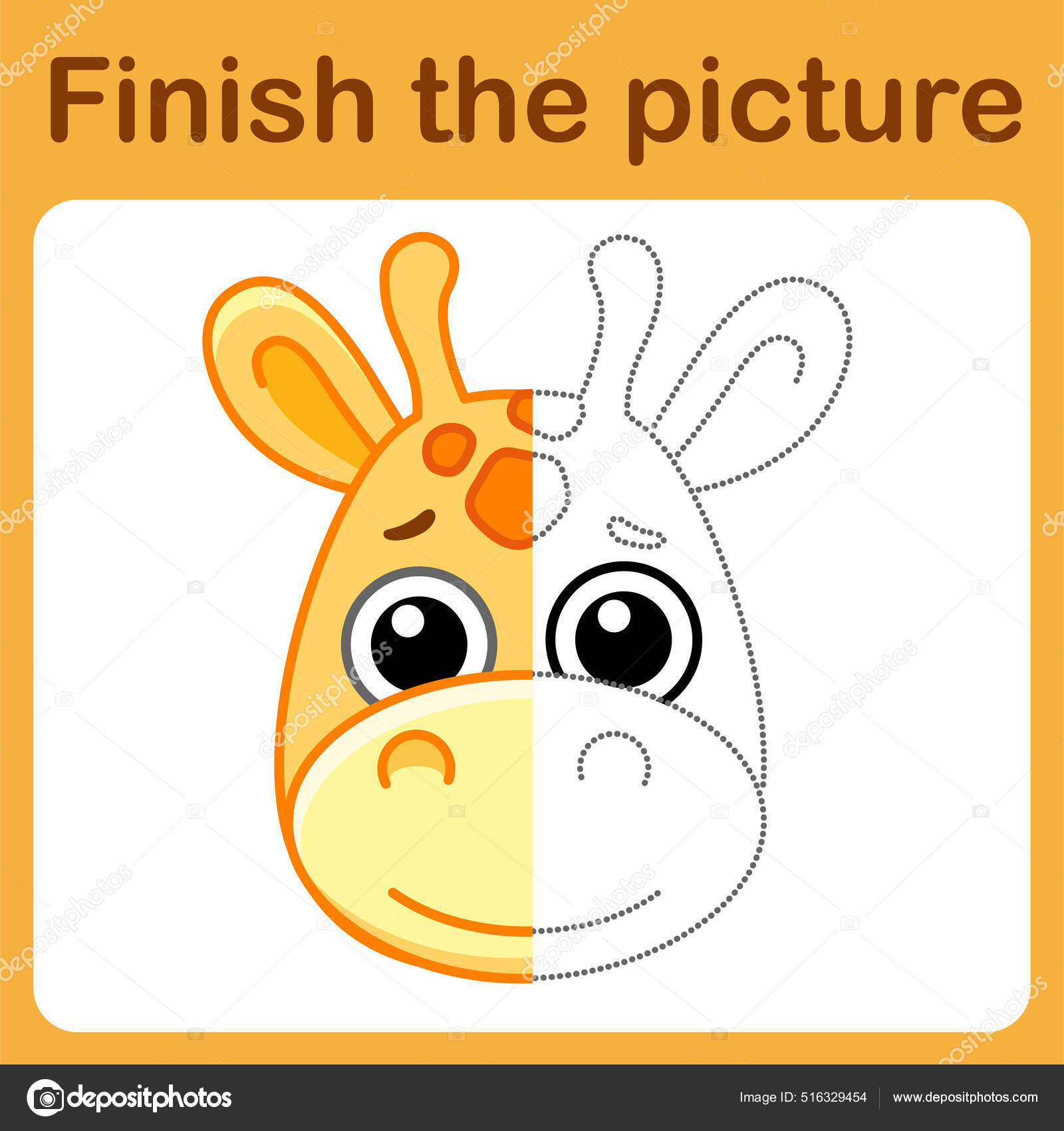 Connect Dot Complete Picture Simple Coloring Children Drawing Game ...