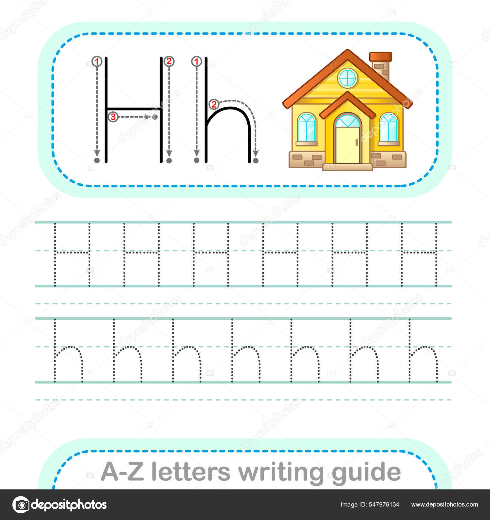 Image vectorielle Guide Rédaction Lettres Feuille Travail Tracer Les ...