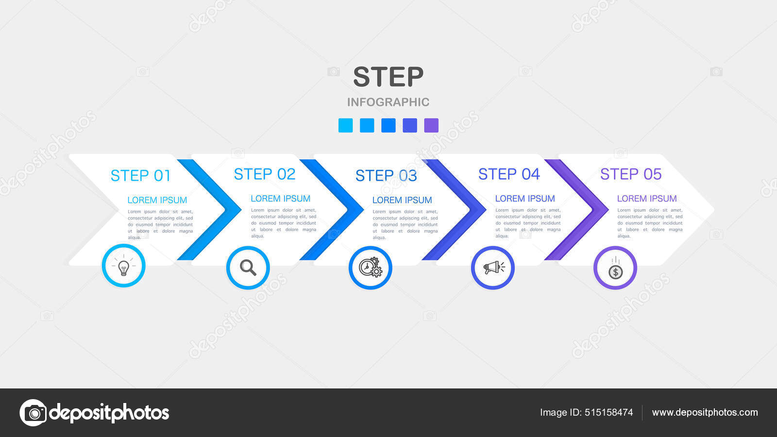 Infographic Process Steps Arrow Next Step Stock Vector by ...