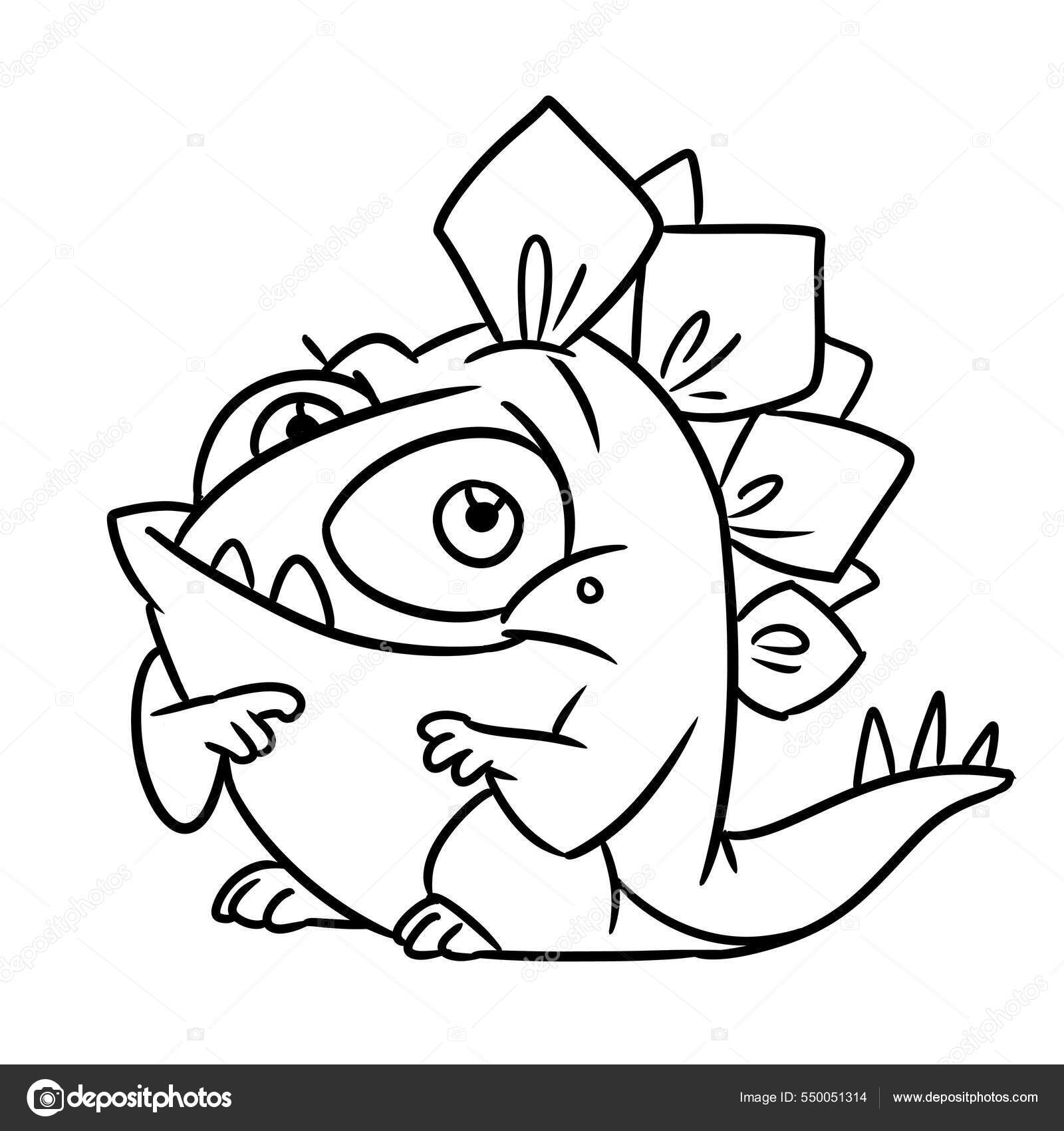 Monster Dinosaur Monster Animal Illustration Cartoon Coloring Character ...