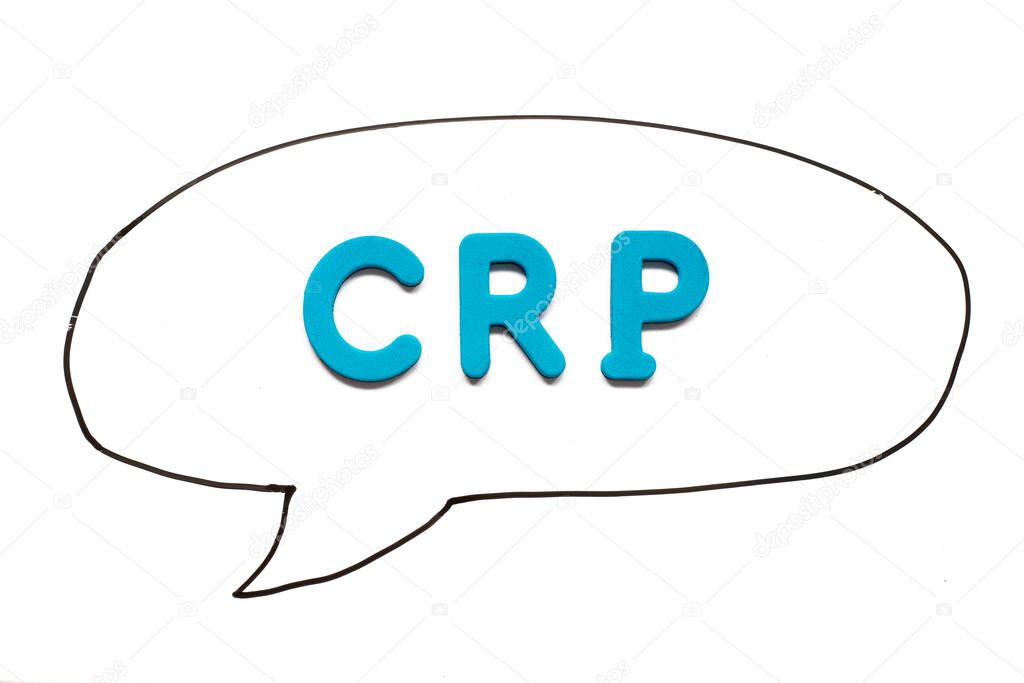 Letra del alfabeto con la palabra CRP (abreviatura de C-Reactive ...