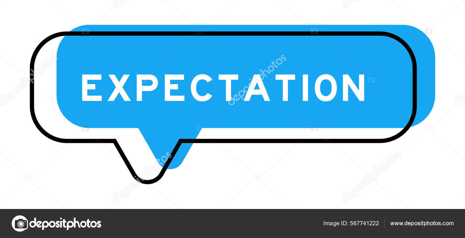 Speech Banner Blue Shade Word Expectation White Background Stock Vector ... Speech Banner Blue Shade Word Expectation White Background Stock Vector ...