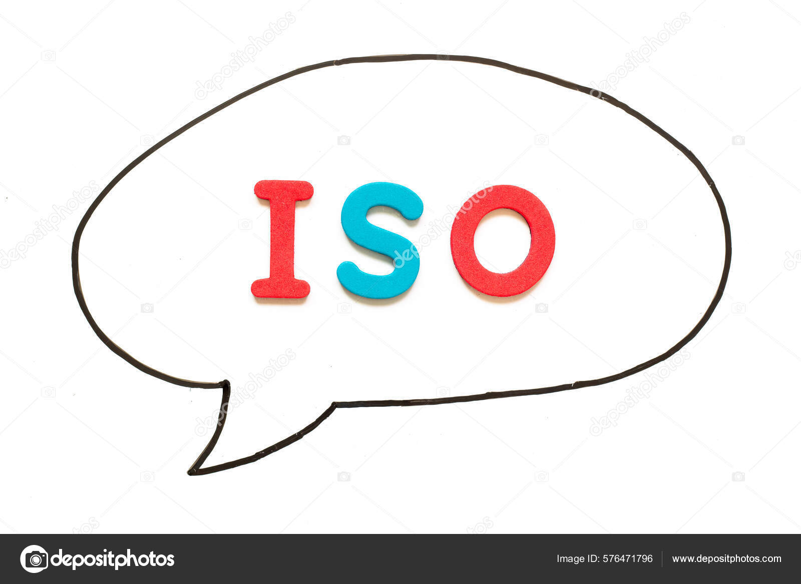 Alphabet Letter Word Iso Black Line Hand Drawing Bubble Speech Stock ...