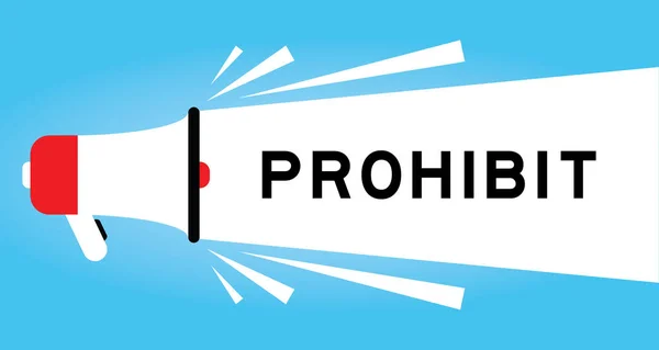 Red Color Inserted Label Banner Word Prohibition White Background Stock ...
