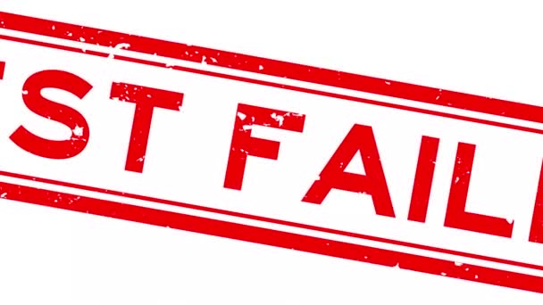 Grunge Red Test Failed Word Square Rubber Seal Stamp Zoom — Stock Video ...