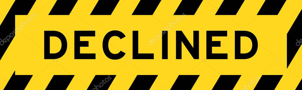 Color amarillo y negro con bandera de etiqueta de rayas de línea con ...