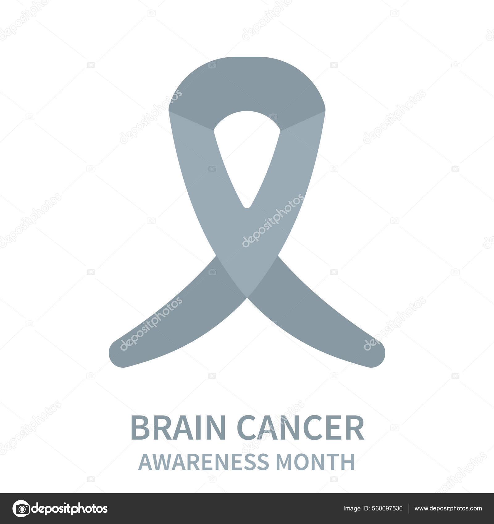 Brain Cancer Ribbon Vector