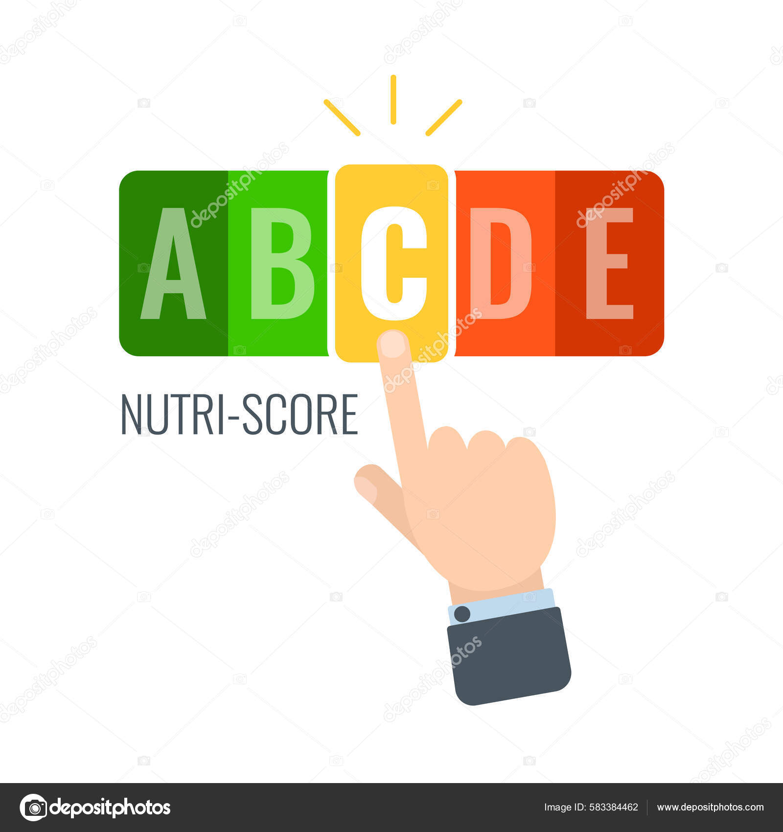 Nutri Score Nutrition Label Nutritional Rating System Showing Food ...