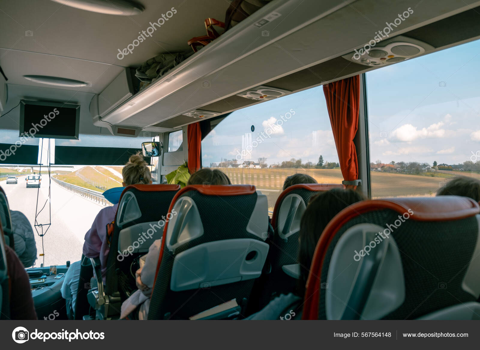 Coach Bus Road Trip Highway — Stock Photo © Vera_Petrunina #567564148