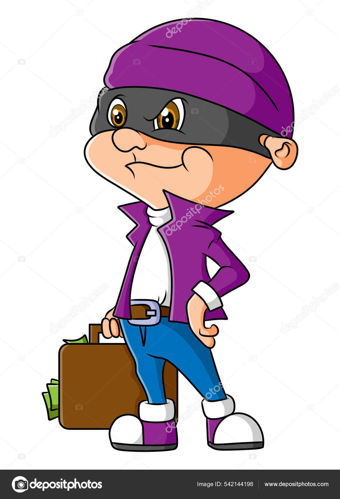 Mafiaen Har Kufferten Fuld Illustrationer Stockvektor af ...