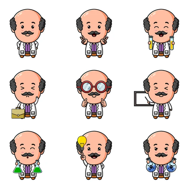 Collection Mascot Detective Bundle Set Illustration Stock Vector by ...