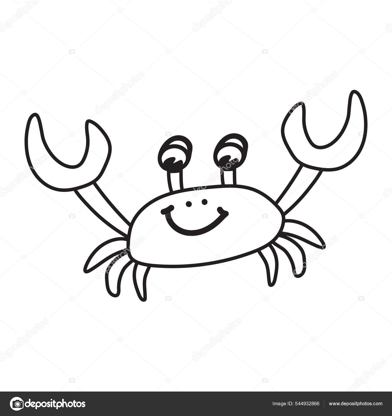 Cute Crab Coloring Pages