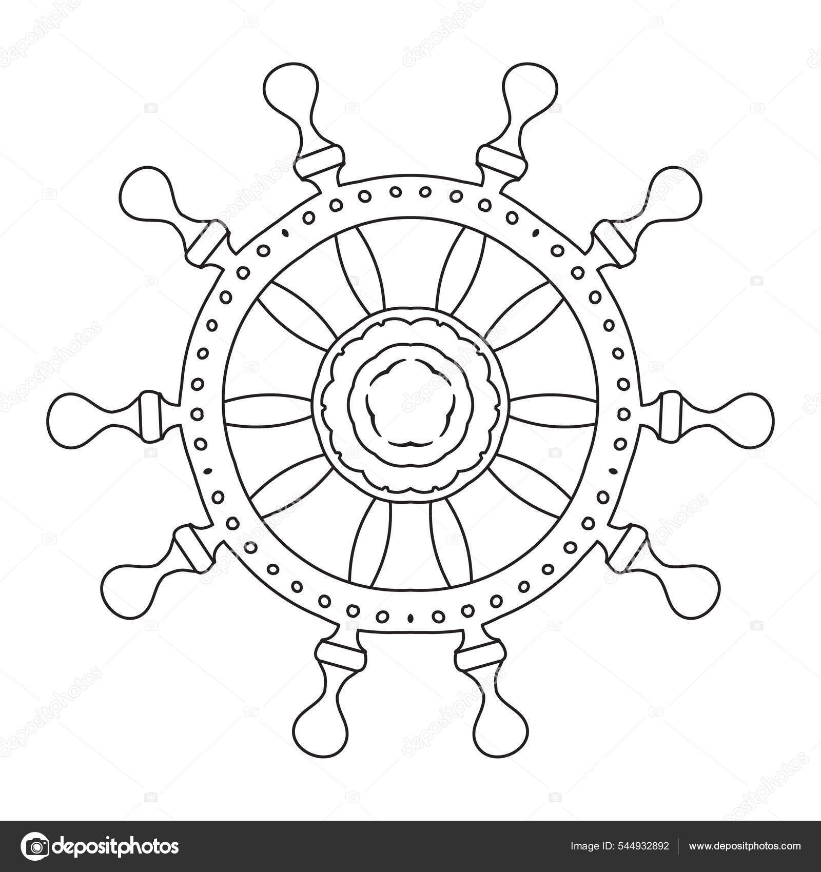 Skib Rat Farvelægning Side Vektortegning Stockvektor af ©meiyuan.china ...