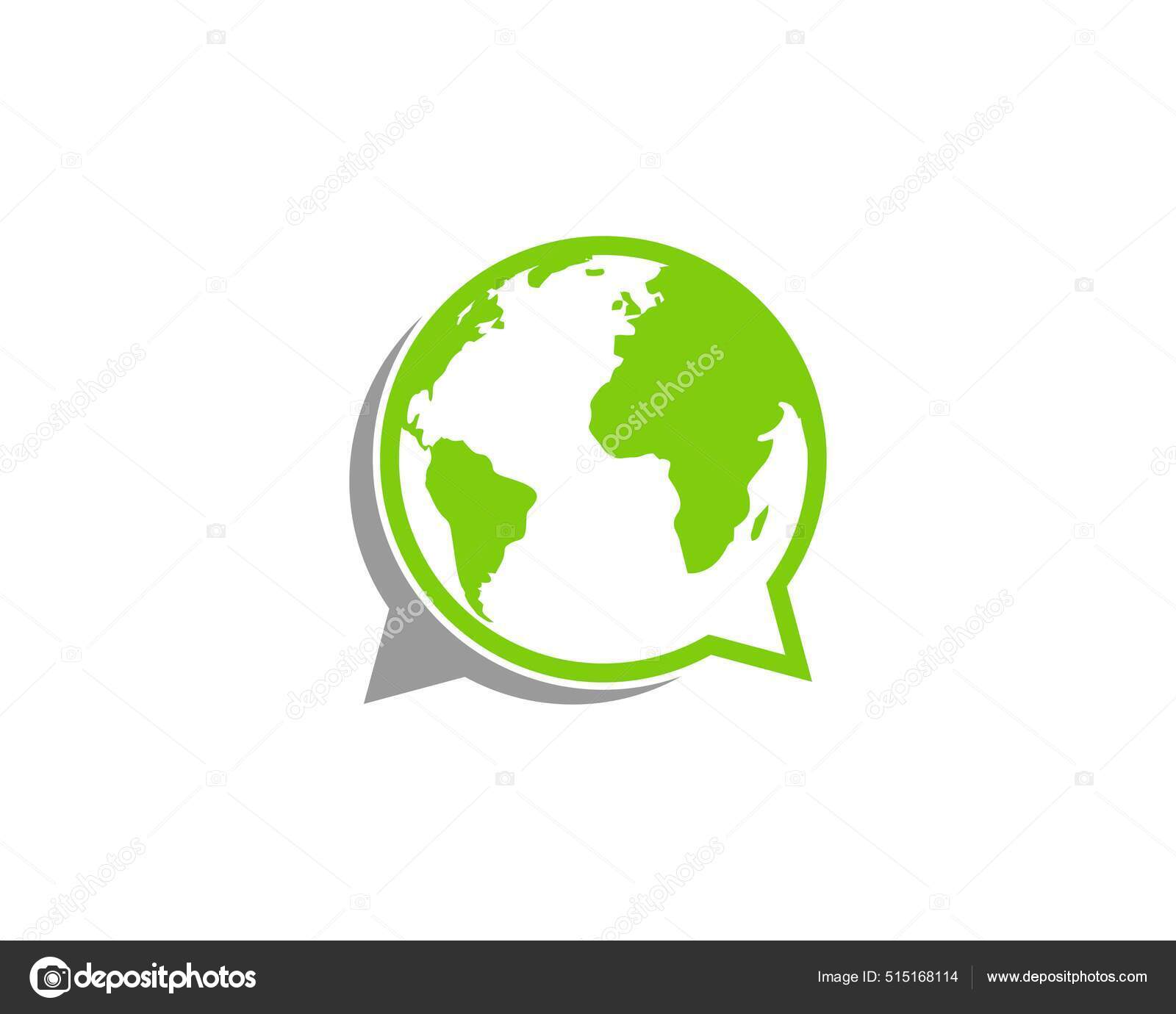 Bubble Chat World Map Stock Vector by ©skyace 515168114