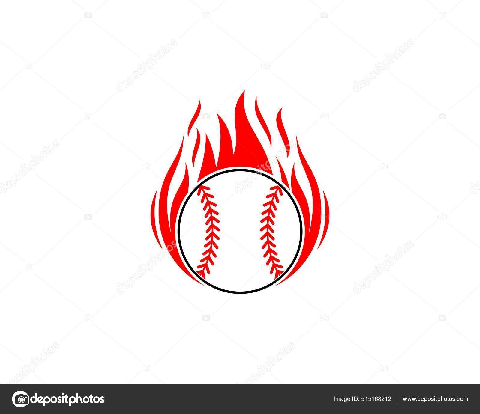 Baseball Fire Flame Stock Vector Image by ©skyace #515168212