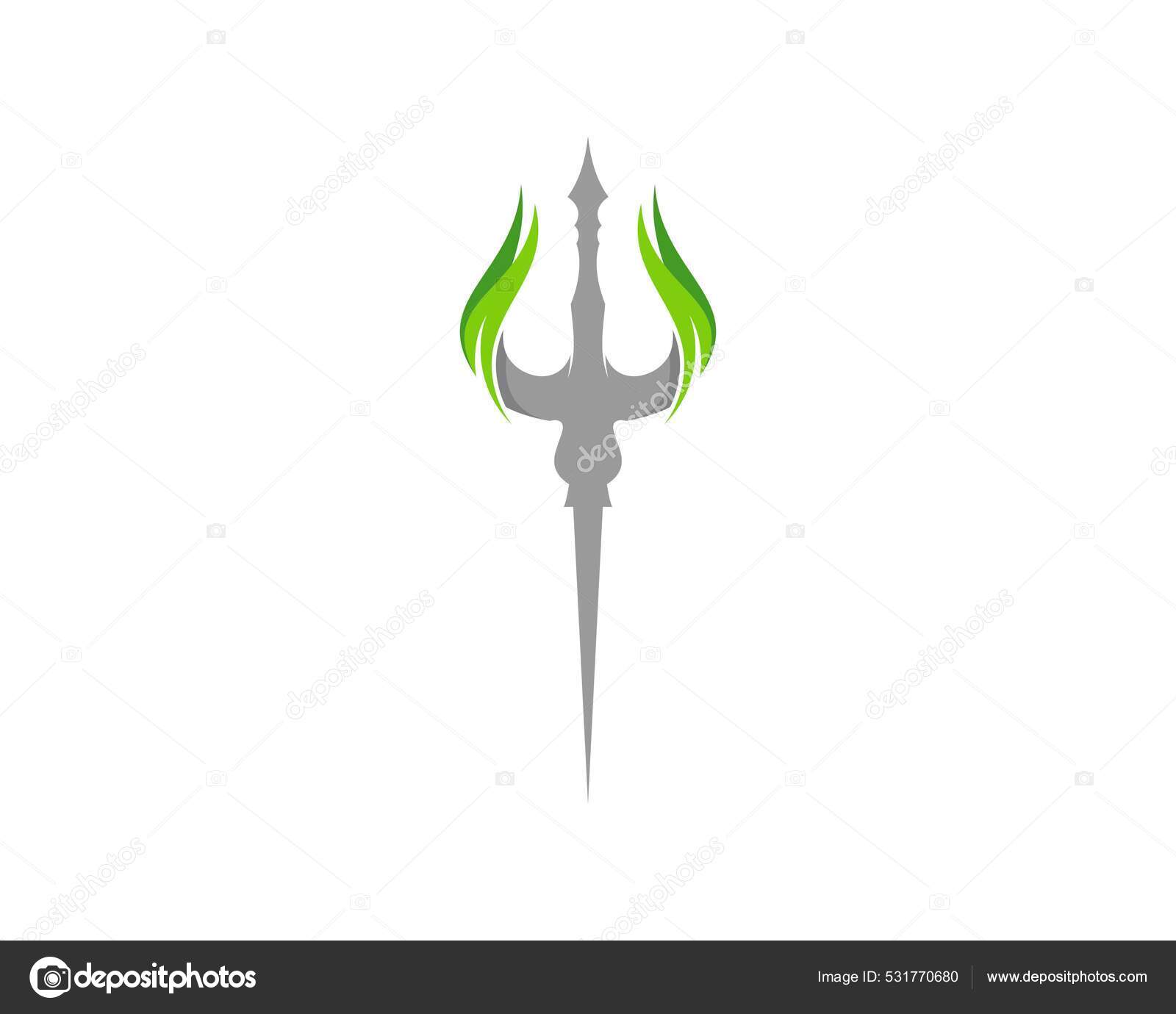 Trident Nature Leaf Logo Stock Vector by ©skyace 531770680