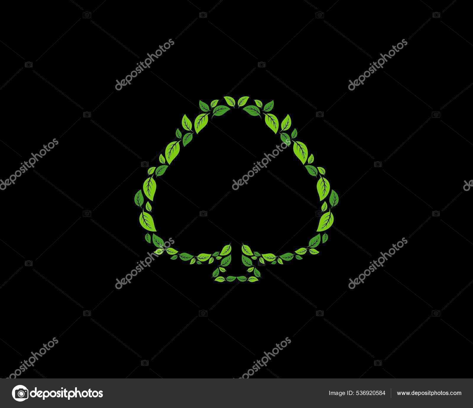 Bunch Leaves Forming Spade Shape Logo Stock Vector by ©skyace 536920584