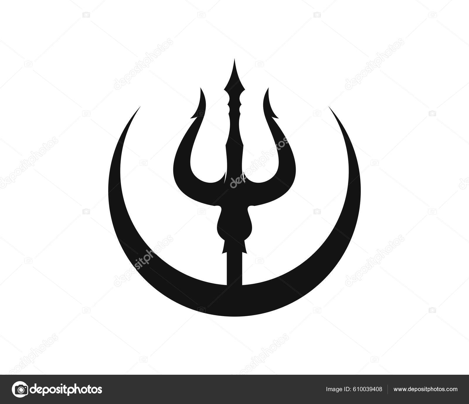 Circle Shape Trident Stock Vector by ©skyace 610039408