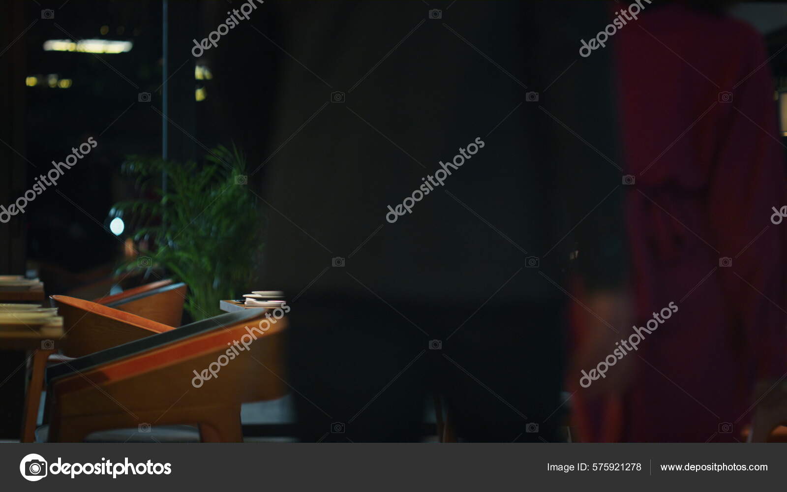 Beautiful Couple Going Out Modern Night Restaurant Multiracial Lovers ...