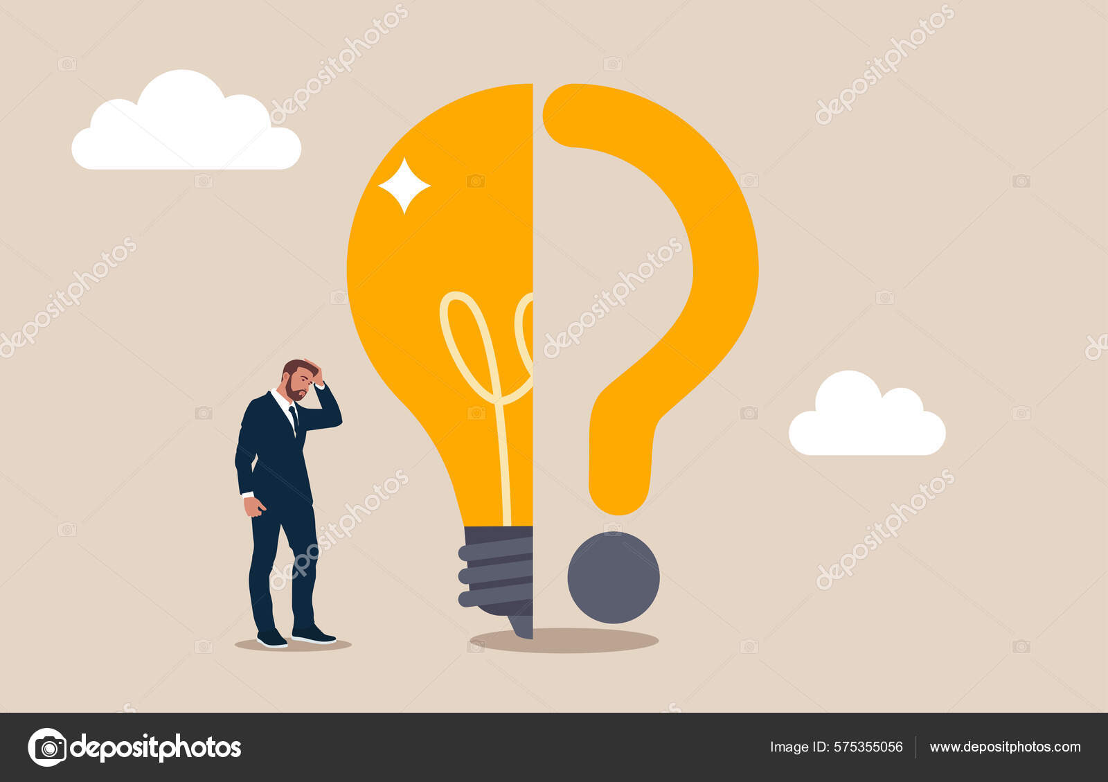 Business Problem Idea Decision Making Solution Job Career Path Concept ...