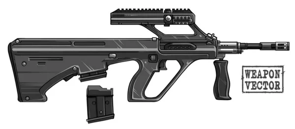 Graphic modern automatic bullpup rifle Stock Vector by ©GB_Art 250318088