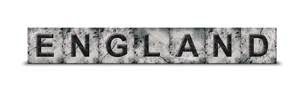 England Flag Wooden Block Isolated White Background Signs Symbols Flags ...