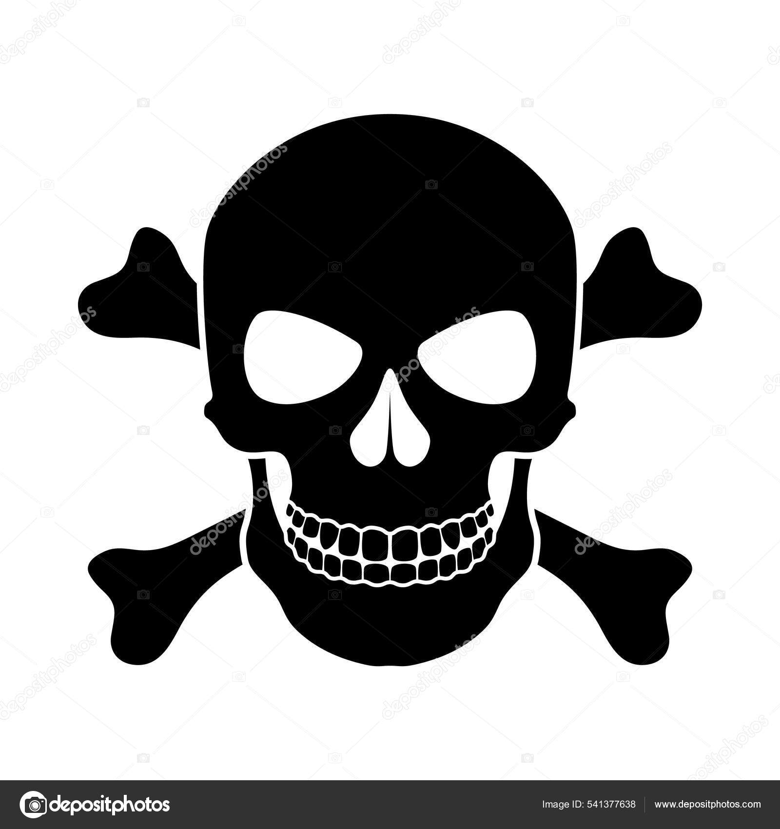 Skull Bones Warning Sign Icon Danger Sign Stock Vector by ©JSparrow ... Skull Bones Warning Sign Icon Danger Sign Stock Vector by ©JSparrow ...