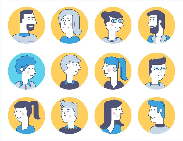 Set of material cartoon avatars. Stock Vector by ©-izabell- 107048988