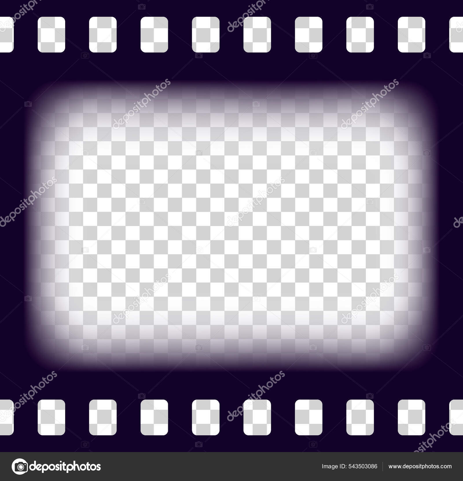 Old frame cinematic in retro style on transparent background. Vintage ...