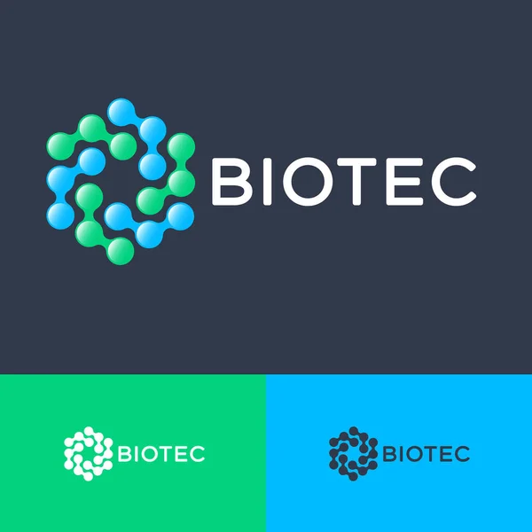 Molecule Logo Monogram Molecule Shapes Blue Letter Emblem Reproduction ...