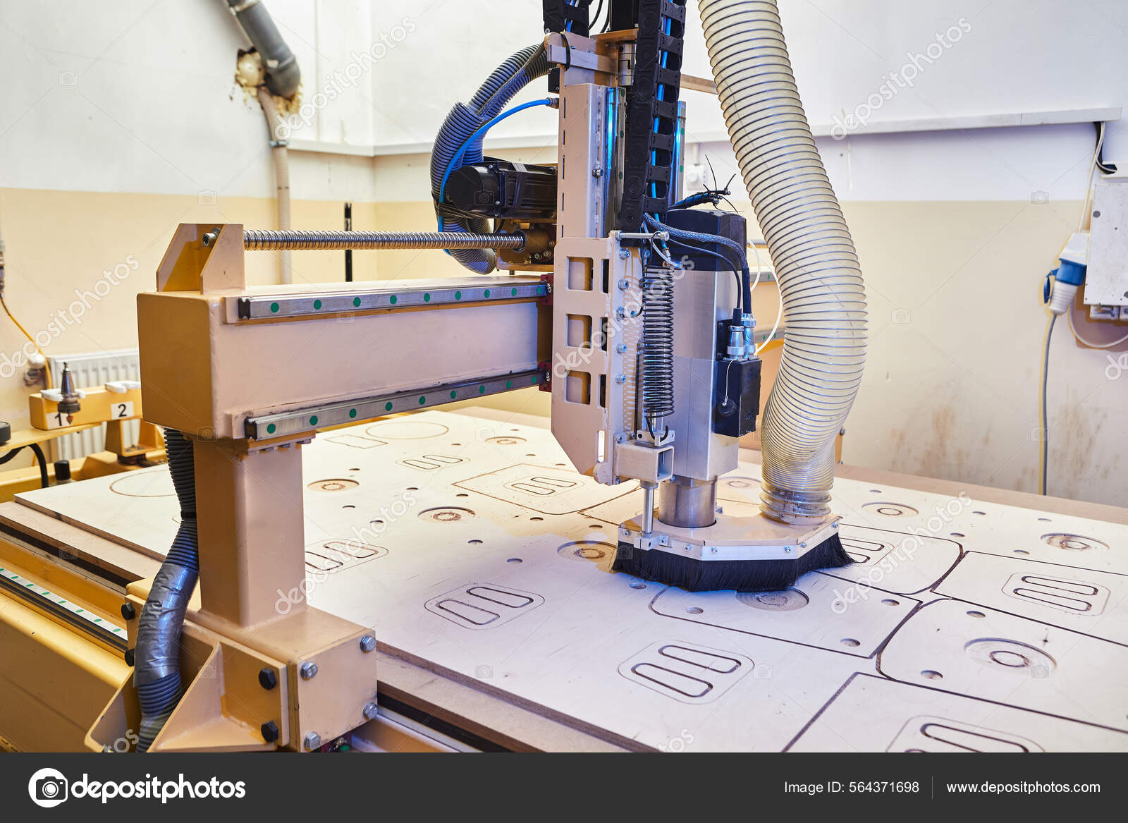 Wooden Cnc Machine Work Device Numerical Control Woodworking Industry ...