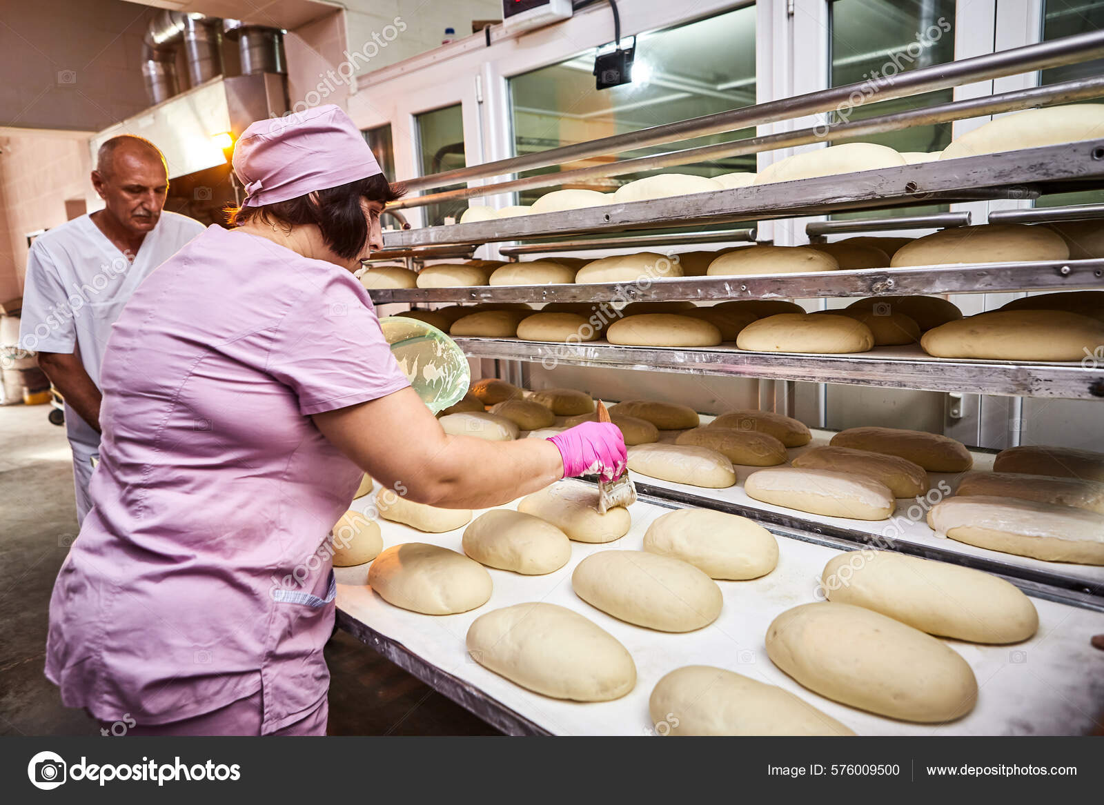 Professional Baker Uniform Smears Butter Bread Dough Baking Bakery ...