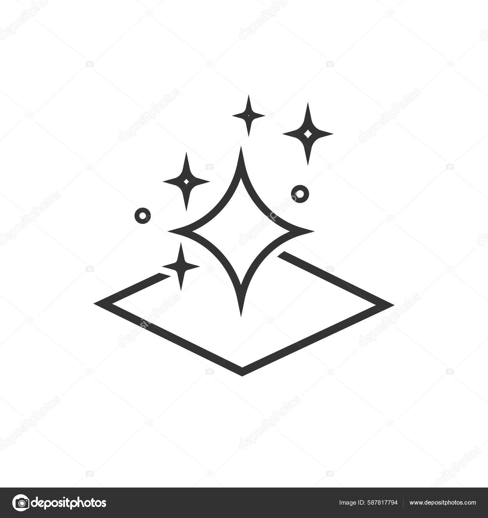 Clean Surface Icon Easy Cleaning Thin Line Symbol White Background ...