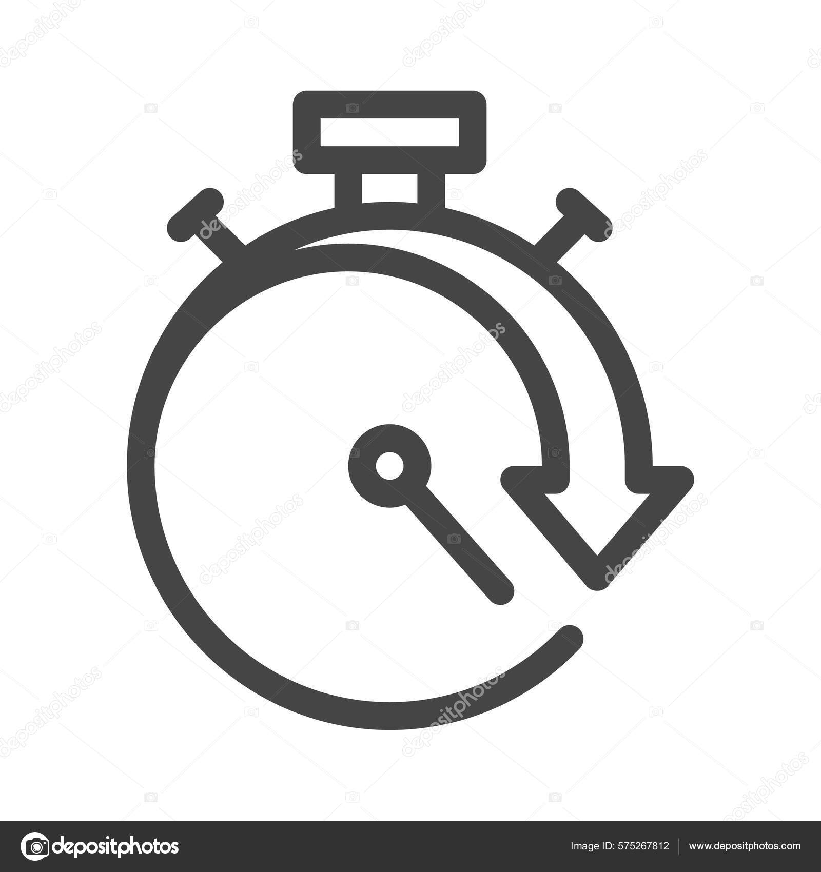 Symbole Chronomètre Icône Temps Rapide Services Express Urgents Stock ...