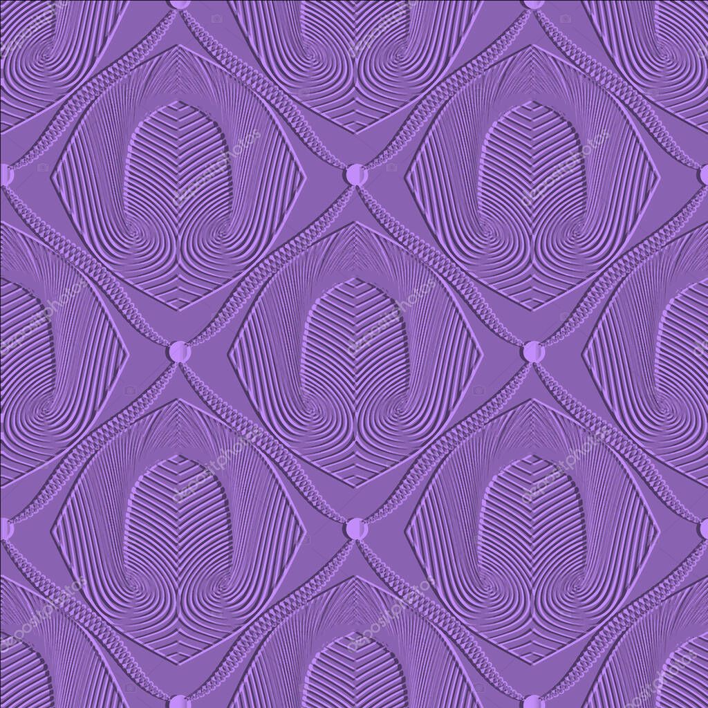 relieve texturizado 3d vector patrón sin costura. Fondo geométrico ...