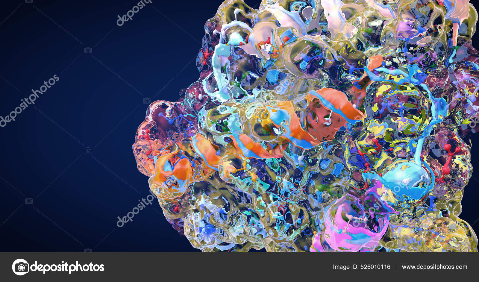 Colorful Chain Amino Acids Bio Molecules Called Proteins Illustration ...