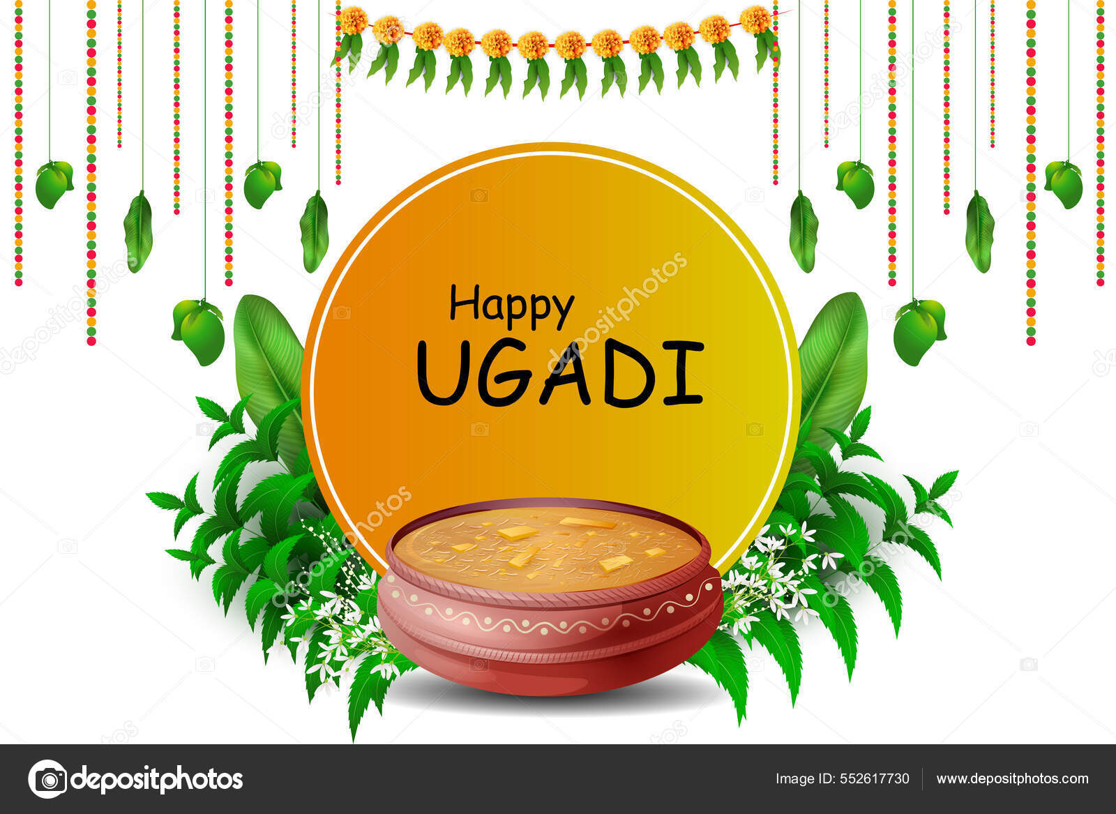 Happy Ugadi New Years Day festival of Andhra Pradesh, Telangana, and ...