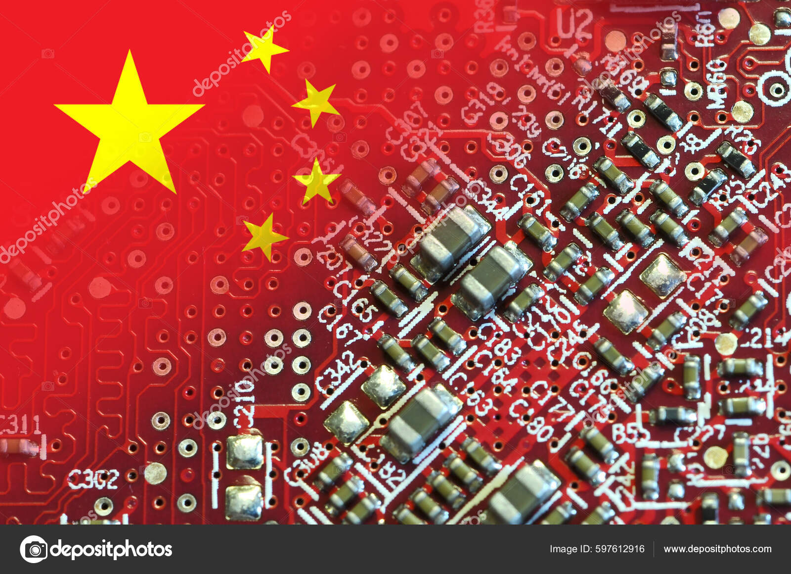 Flag China Components Electronic Board China One Largest Chip Makers ...