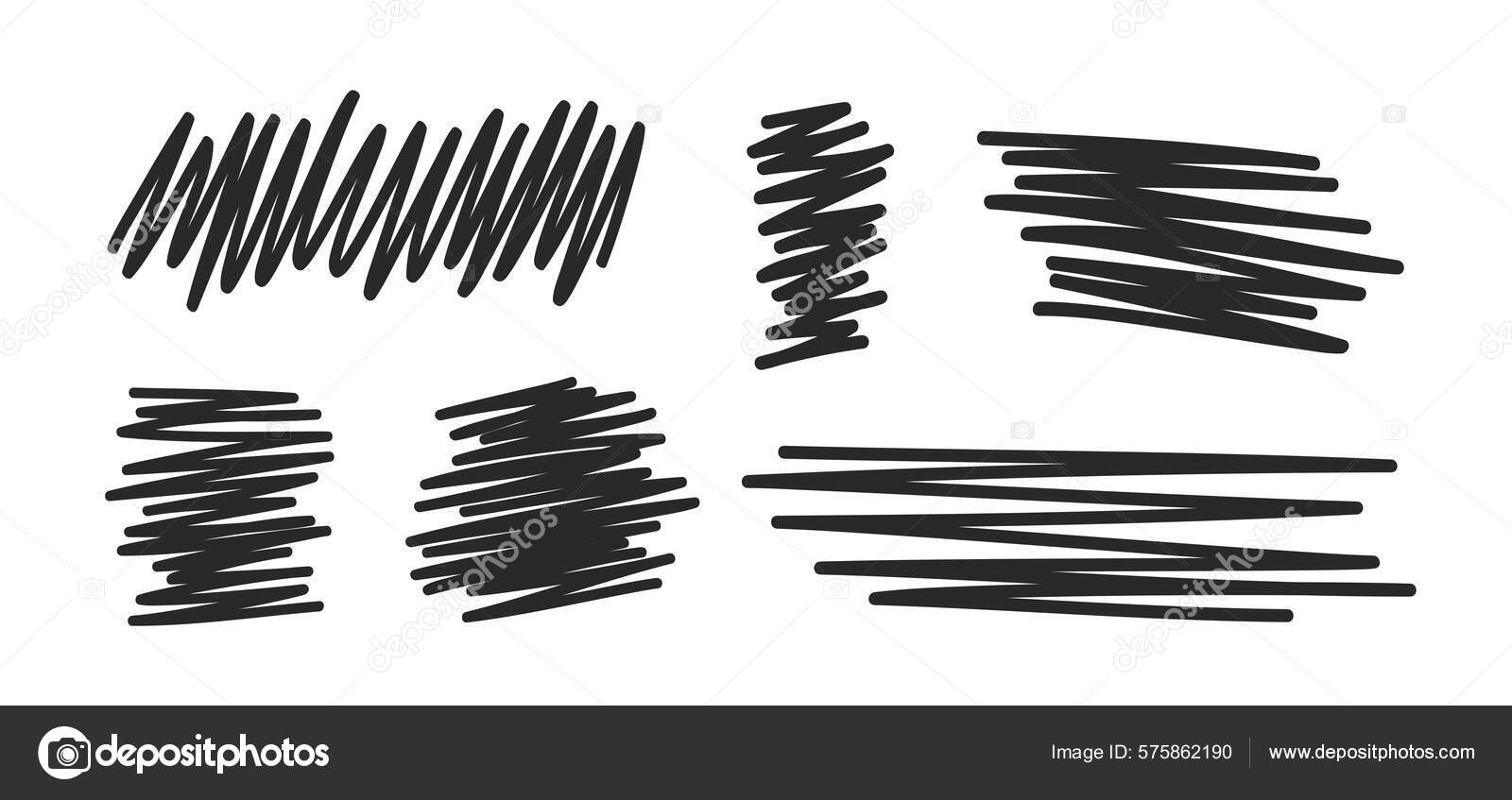 Hand Drawn Hatched Shapes Abstract Hatchings Sketchy Elements Freehand ...