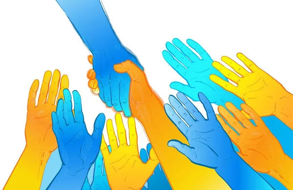 Mãos para o outro Vector Art Stock Images | Depositphotos