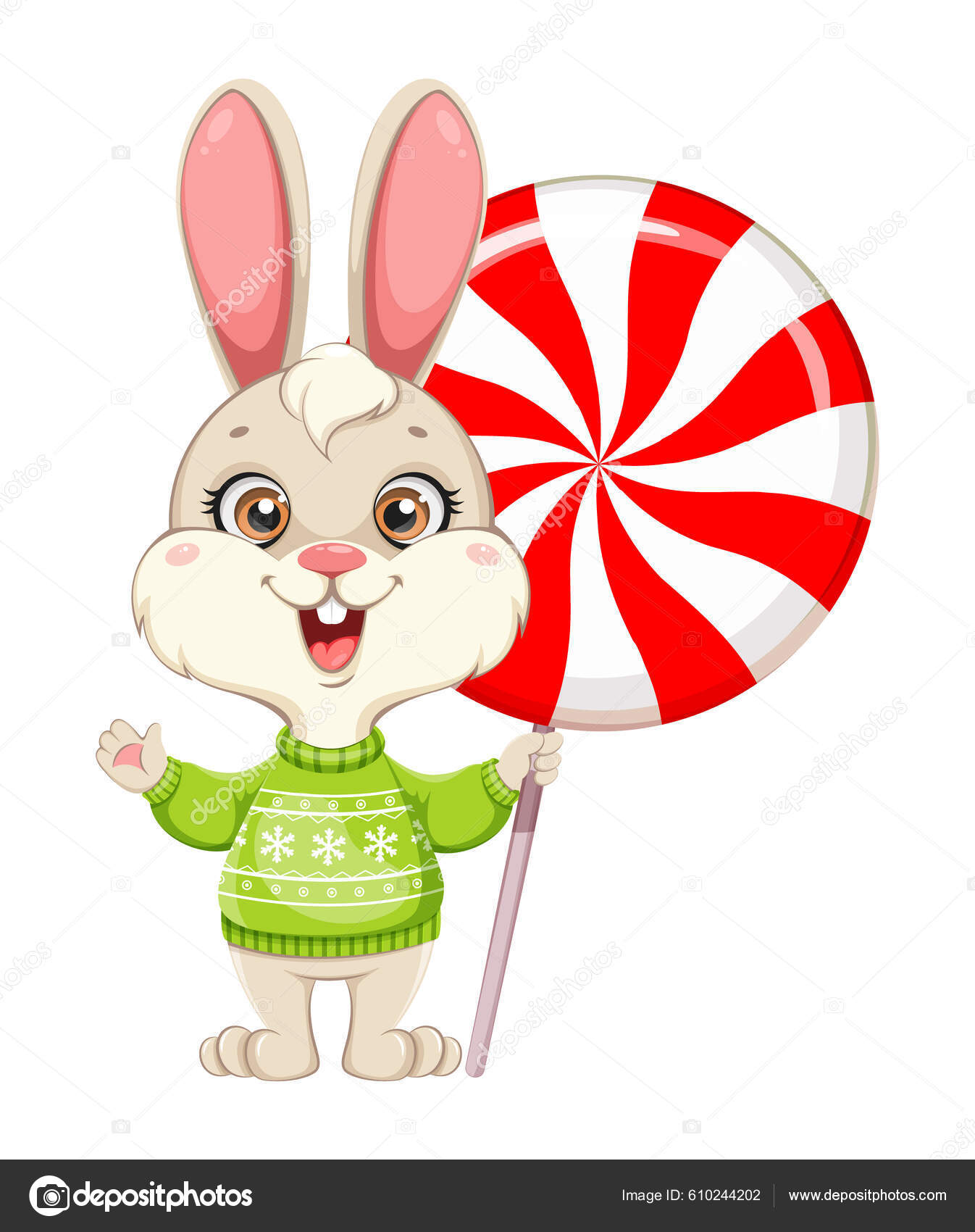 Personajes De Dibujos Animados De Conejitos Lindo Conejo Gris Dibujado